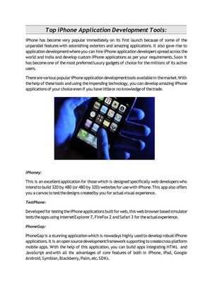 Calaméo - Top iPhone Application Development Tools: