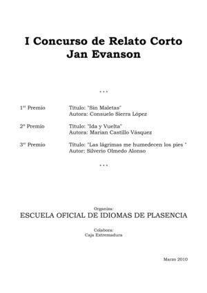 Calaméo - I Concurso de Relatos Jan Evanson