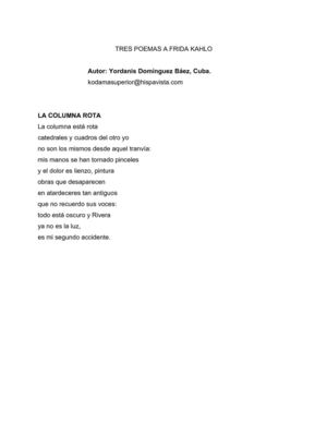 Calaméo - TRES POEMAS A FRIDA KAHLO