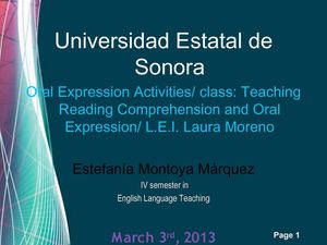 Calaméo - Oral expression activities