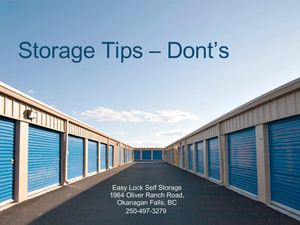 Calaméo - Self Storage Don'ts by Easy Lock Self Storage