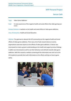 Calaméo - Personal Project Report Sercan Calik