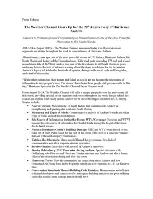 Calaméo - 20th Anniversary of Hurricane Andrew Press Release