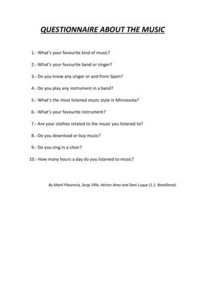 Calaméo - Music Questionnaire