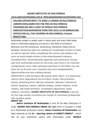 Calaméo - Adoro institute of multimedia