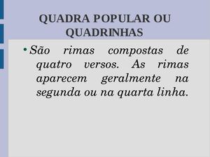 Calaméo - QUADRAS OU QUADRINHAS POPULARES