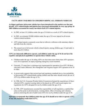 Calaméo - ATV Safety Fact Sheet
