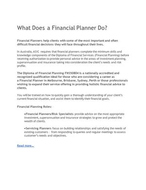 Calaméo - What Does a Financial Planner Do?