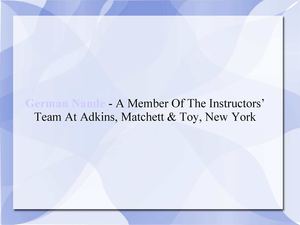 Calaméo - German Nande - A Member Of The Instructors’ Team At Adkins ...