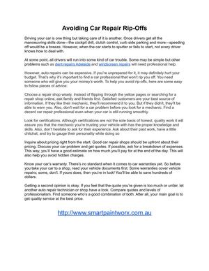 Calaméo - Avoiding Car Repair Rip-Offs