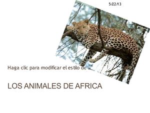 Calaméo - LOS ANIMALES EN AFRICA