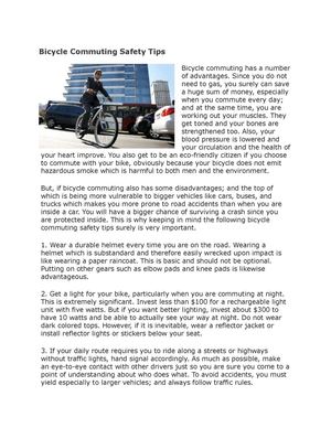 Calaméo - Bicycle Commuting Safety Tips