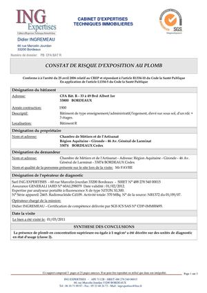 Calaméo - Constat des risques d'exposition au plomb