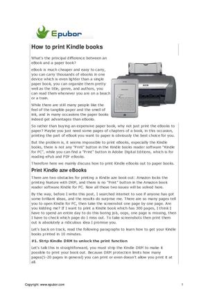 Calaméo - Print Kindle books