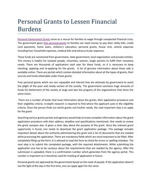 Calaméo - Personal Grants to Lessen Financial Burdens