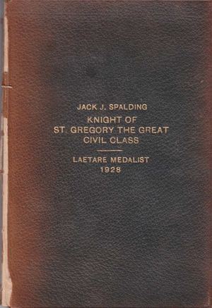 Calaméo - Commemorative book for Jack Spalding receiving Laetare Medal 1928