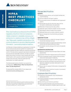 Calaméo - HIPAA Best Practices Check list