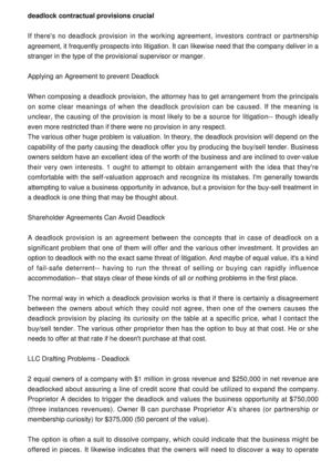 Calaméo - Deadlock Procedures - Necessary Issues