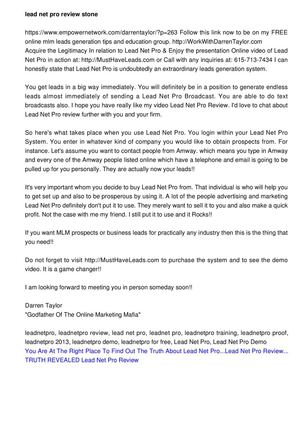 Calaméo - You Are At The Right Place To Find Out The Truth About Lead ...