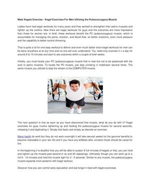 Calaméo - Male Kegels Workout - Kegel Exercises For Men Using the ...