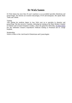 Calaméo - Details About Specialist Dr Wafa Samen