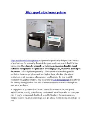 Calaméo - High Speed Wide Format Printer