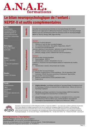 Calaméo - Le bilan neuropsychologique de l'enfant : NEPSY-II et outils ...