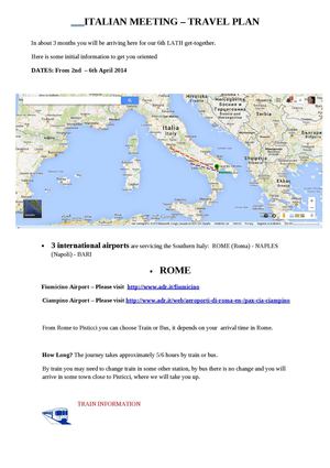 Calaméo - ITALY MEETING_TravelPlan