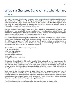 Calaméo - E.Surv - What is a Chartered Surveyor and what do they offer?