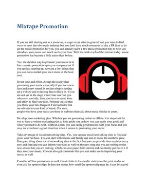 Calaméo - Mixtape Promotion