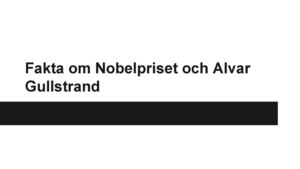 Calaméo - Nobelpriset - Fakta om Allvar Gullstrand