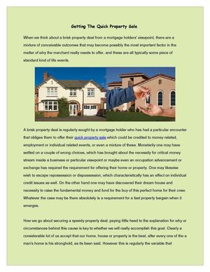 Calaméo - Getting The Quick Property Sale