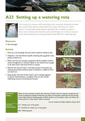 Calaméo - Setting Up a Watering Rota - Gardening Guides for Students