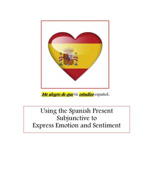 Calaméo - Using The Spanish Present Subjunctive To Express Emotion And ...