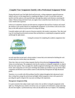 Calaméo - Complete Your Assignments Quickly with a Professional ...