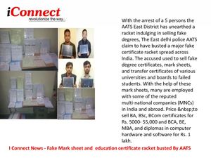 Calaméo - I Connect News-Fake Mark sheet and education certificate ...