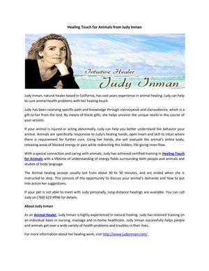 Calaméo - Healing Touch for Animals from Judy Inman