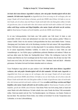 Calaméo - Laetare Jesaja 54, 7-10 Laetare