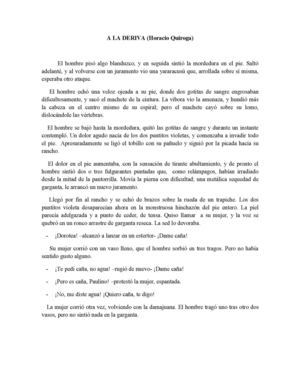 Calaméo - "A la deriva" de Horacio Quiroga