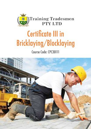 Calaméo - Certificate III in Bricklaying/Blocklaying