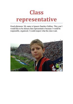 Calaméo - CLASS REPRESENTATIVE