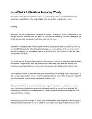 Calaméo - Let's Chat A Little About Investing Wisely 6