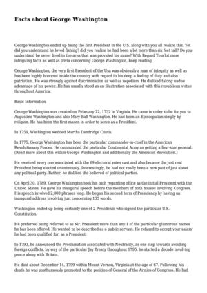 Calaméo - Facts about George Washington