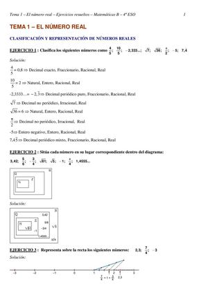 Calaméo - Ejercicios y solución, Números Reales.