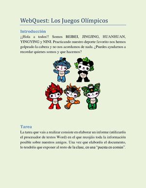 Calaméo - WebQuest: Los Juegos Olímpicos