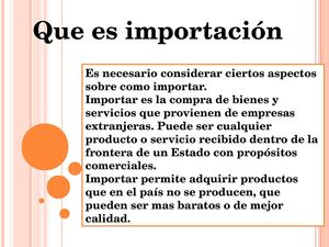 Calaméo - Que es importación.