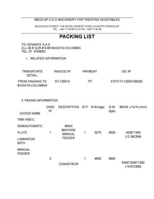 Calaméo - LISTA DE EMPAQUE