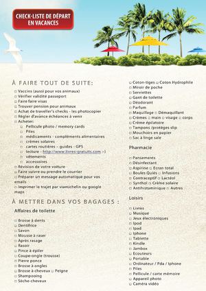 Calaméo - Checklist Départ en Vacances