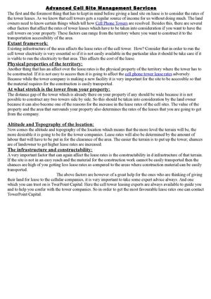 Calaméo - Advanced Cell Site Management Services