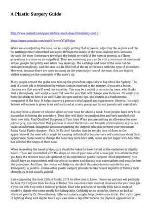 Calaméo - A Plastic Surgery Guide